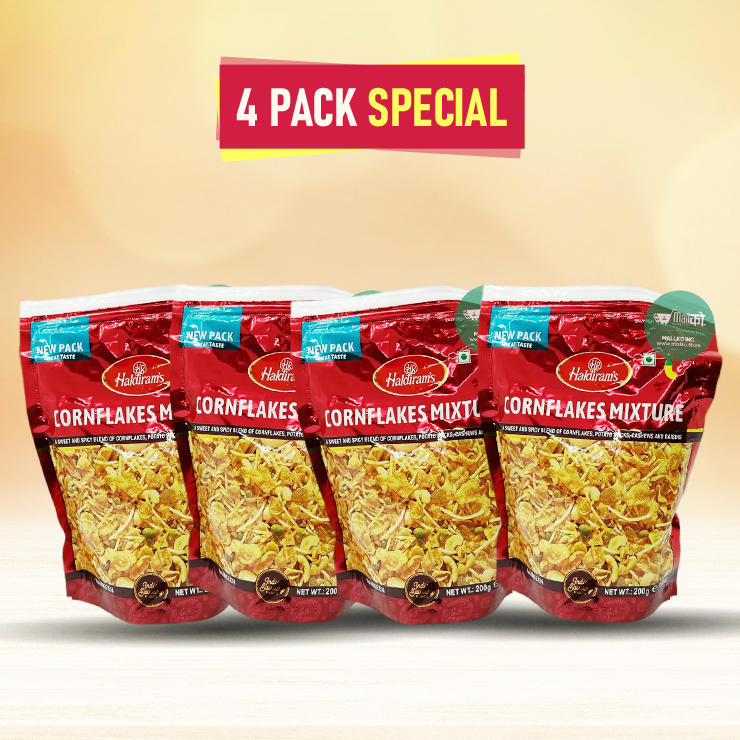 Haldiram's Cornflakes Mixture 200g x 4 Pack #57217 | DesiClik.com, USA